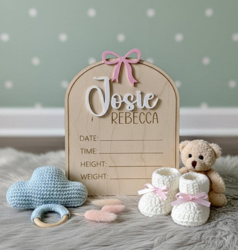 Baby Birth Stat Sign – LaserLoft 423